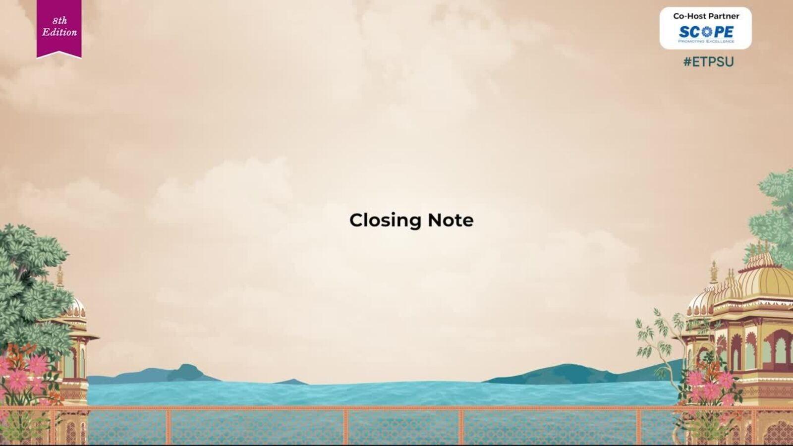 8th National PSU Residential Summit 2025 | Closing note presented by ...