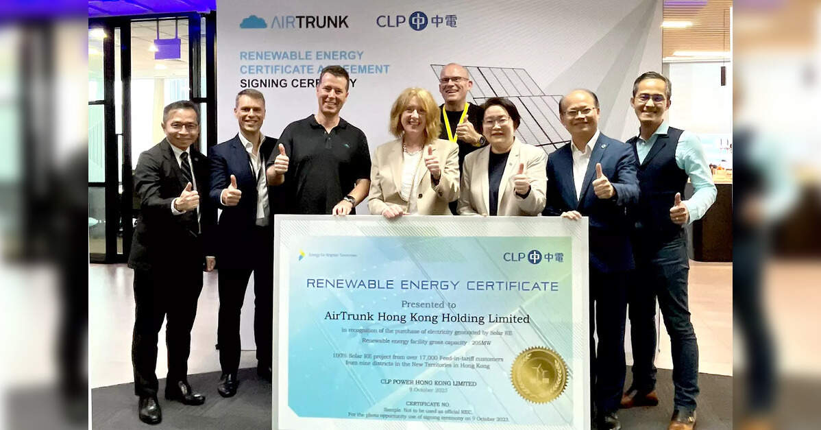 AirTrunk and CLP Power HK announce renewable energy certificate for ...