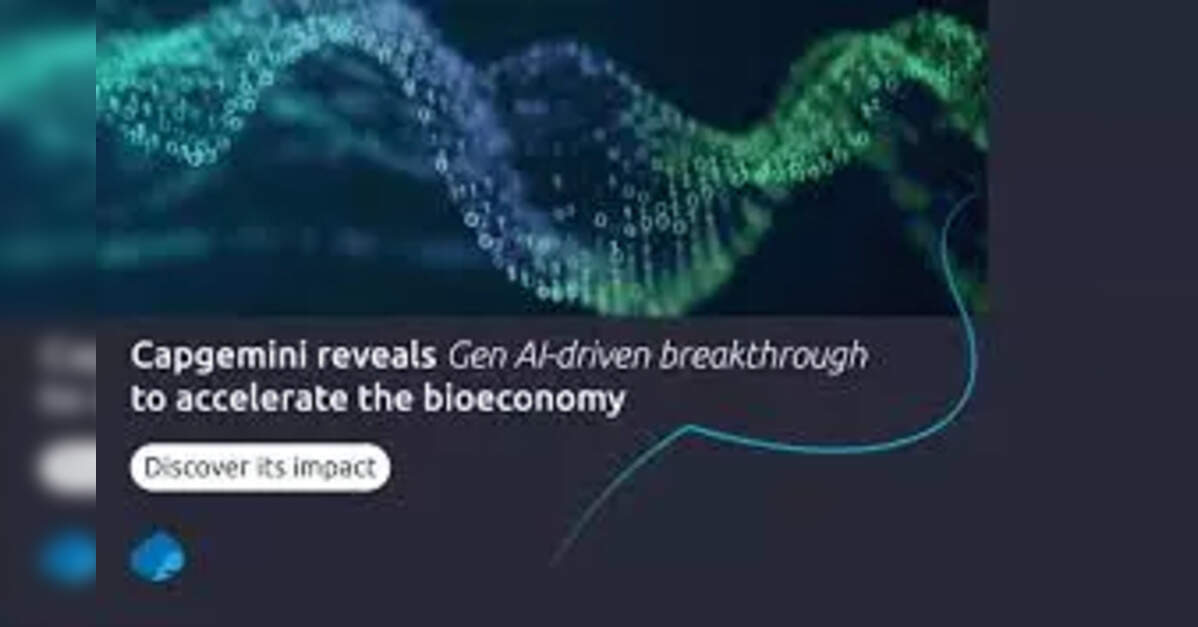 Capgemini reveals gen AI-driven breakthrough to accelerate the bioeconomy, ETSustainability