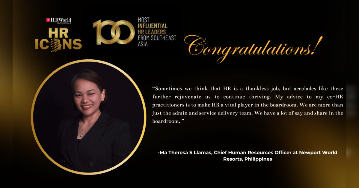 Ma Theresa S Llamas: How ETHRWorld SEA HR Icons 2025 winner Ma Theresa is building high ...