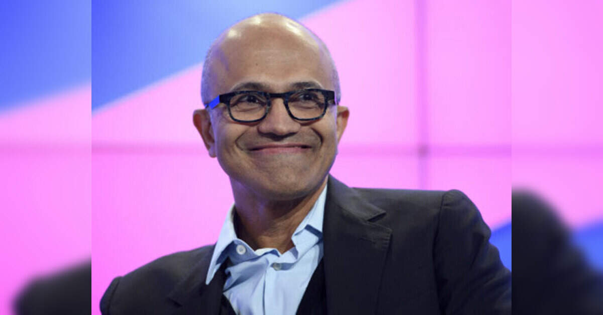 Microsoft CEO Satya Nadella interacts with employees in Hyderabad ...