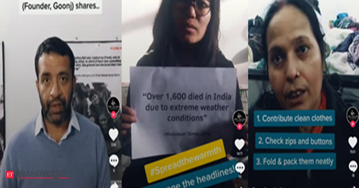 social media: Goonj and TikTok come together for #SpreadTheWarmth ...