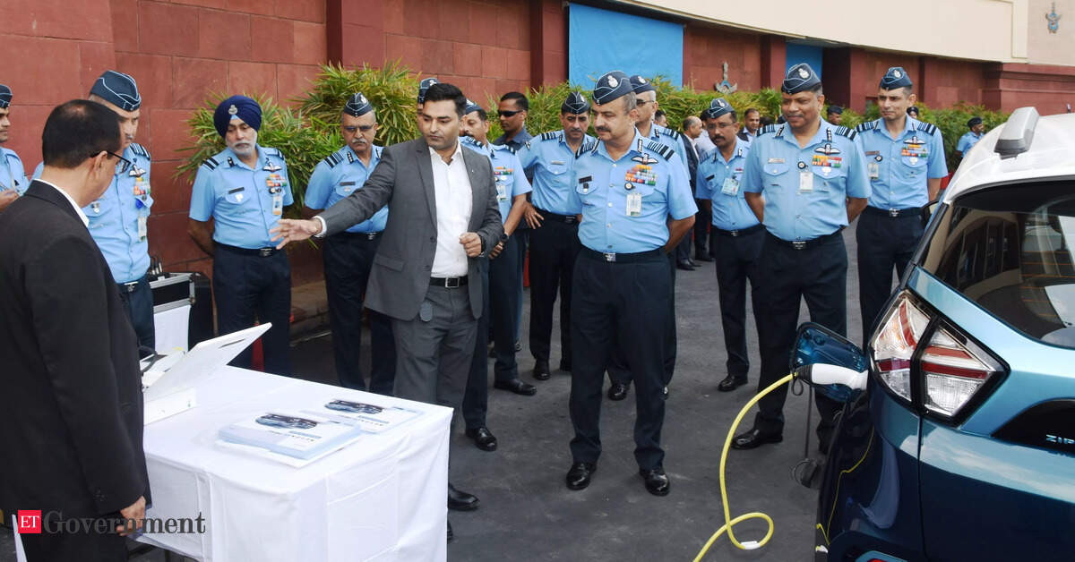 Green mobility push: IAF inducts 12 electric vehicles, Government News ...