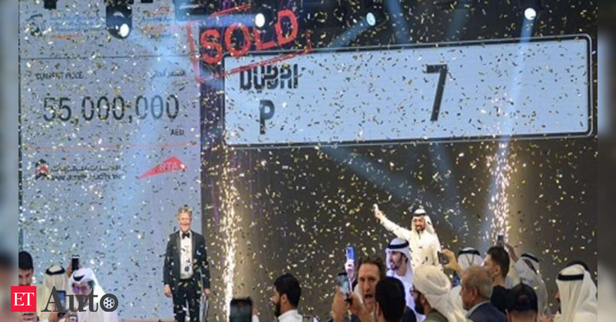 Dubai car number plate 'P7' sold for record DH55M, ETAuto